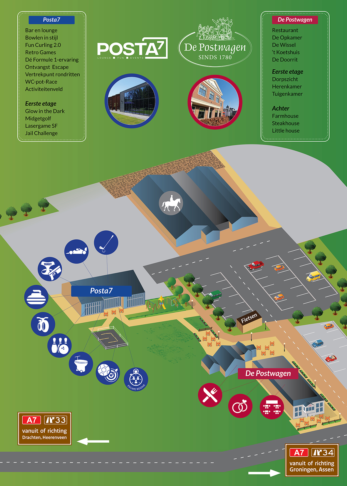 Plattegrond Posta7 & De Postwagen | Posta7